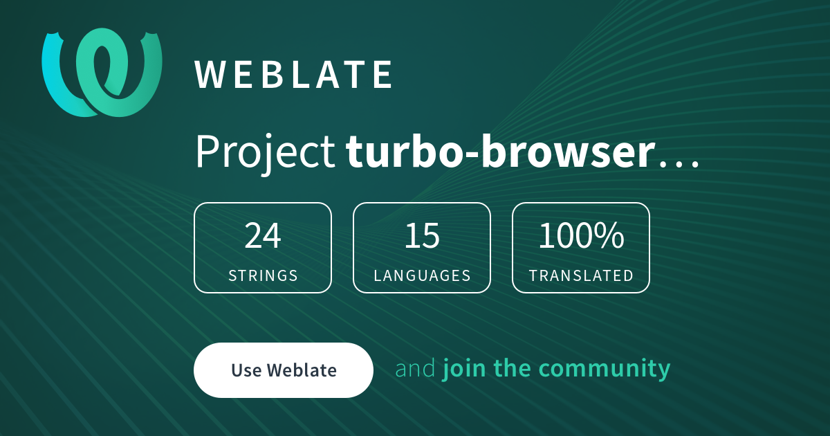 turbo-browser-extension @ Weblate